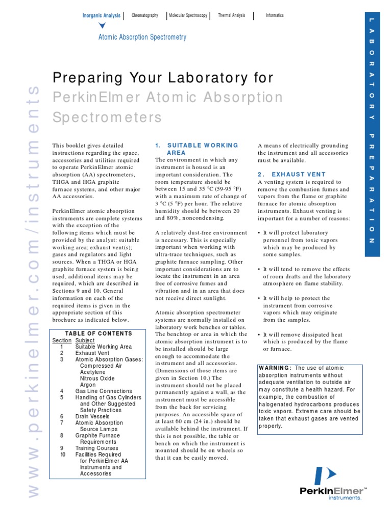 Preparing Your Laboratory | PDF | Atomic Absorption Spectroscopy ...