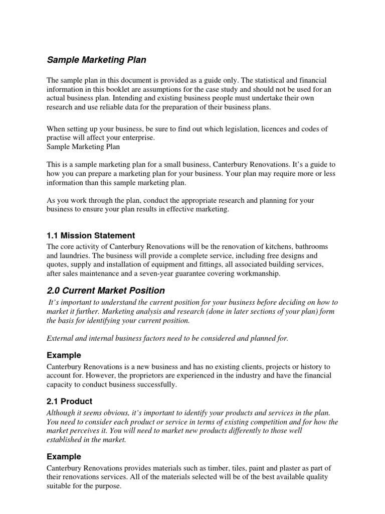 Sample Marketing Plan | PDF | Sales | Marketing