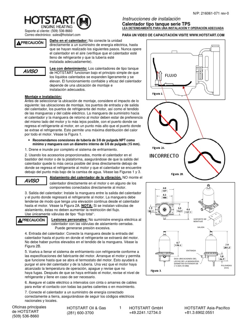 HOTSTART Manual TPS Engine Heater ES | PDF | Termostato | Bienes ...