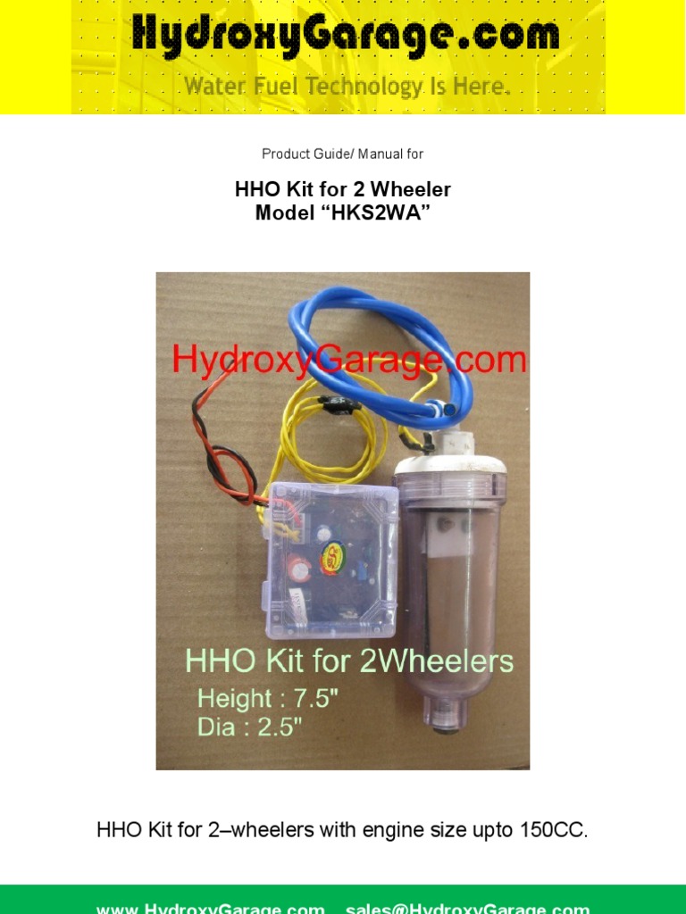 Manual For HHO Kit For Scooter | PDF | Carburetor | Fuel Economy In ...