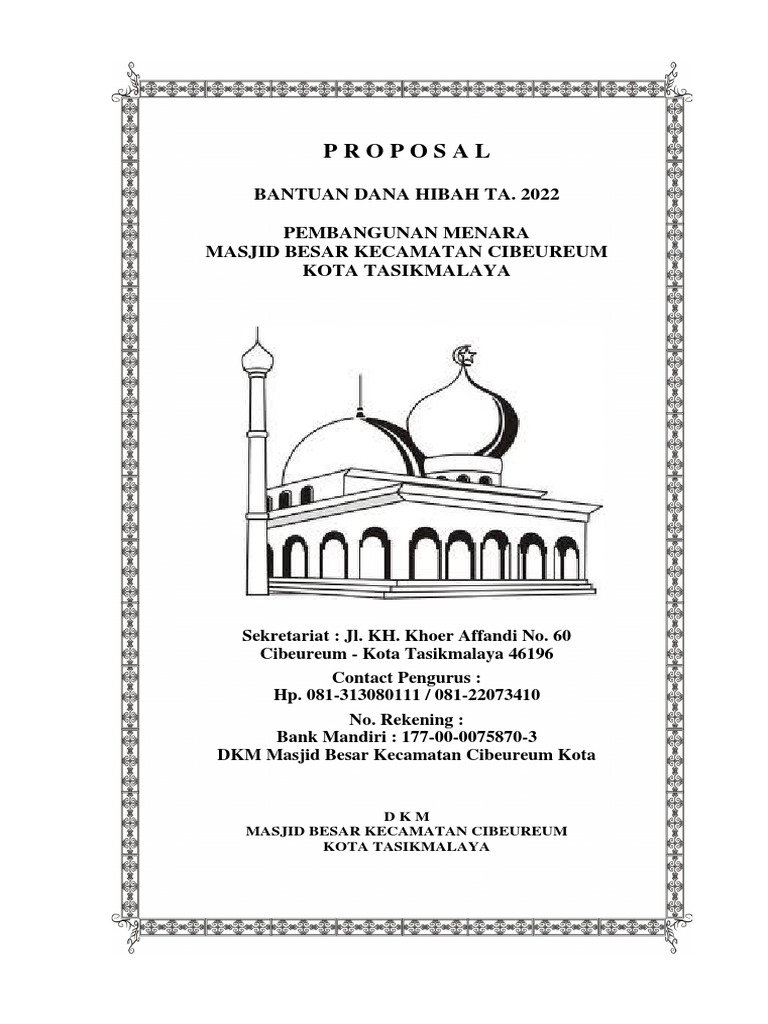 Proposal Bantuan Mesjid PDF | PDF
