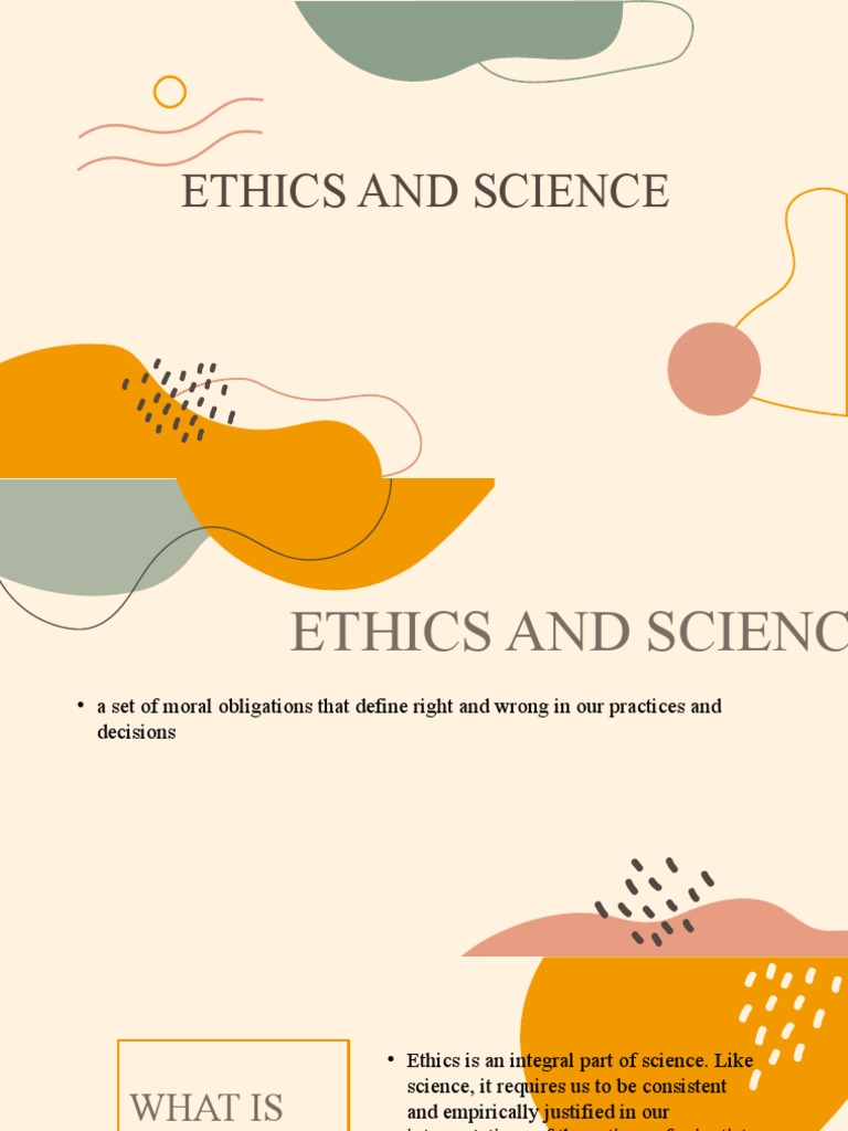 Ethics and Science | PDF | Science | Morality