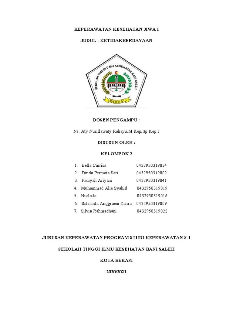 Kep - Jiwa 1 - Ketidakberdayaan | PDF