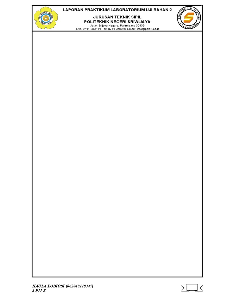 Kop Laporan Lab Bahan 2 Haula | PDF