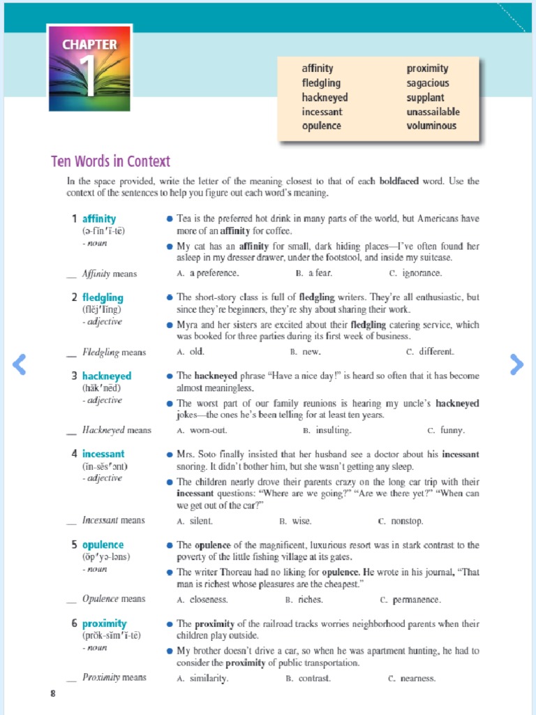 Mastering Vocabulary Skills Chap 1 | PDF