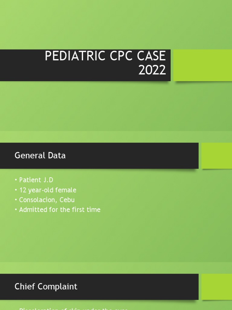 Pediatric CPC Case 2022 | PDF | Epidemiology | Medical Specialties