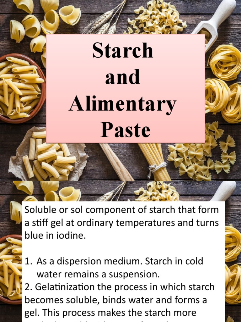 Starch and Alimentary Paste Starch and Alimentary Paste | PDF | Starch ...