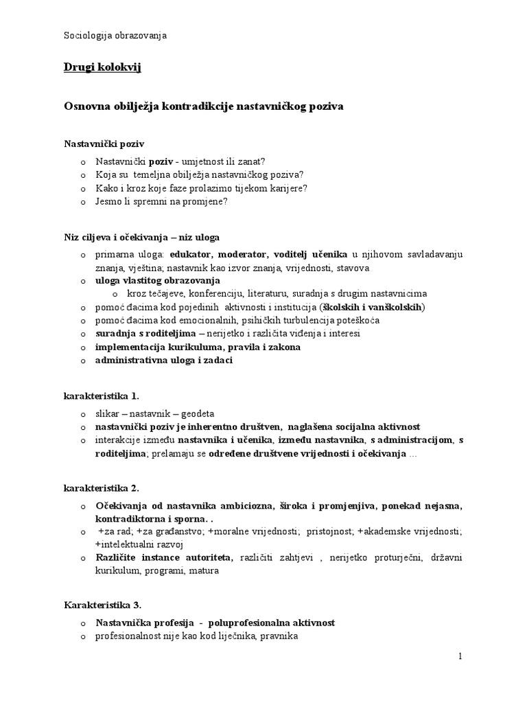 Drugi Kolokvij | PDF