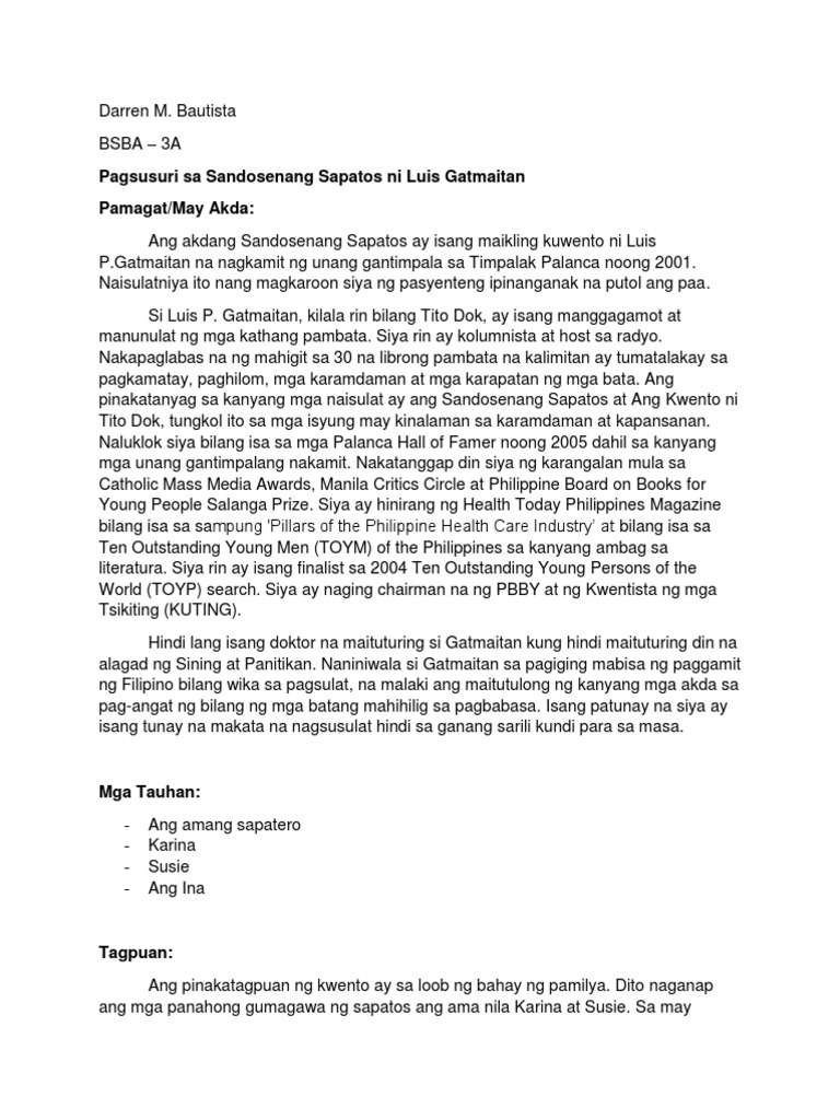 Gawain Bilang 1 - BSBA 3A | PDF