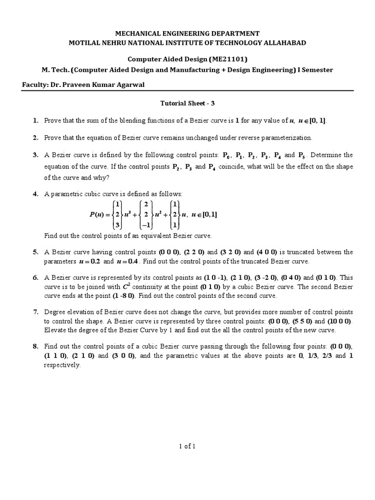 ME21101 Tutorial Sheet 3 | PDF
