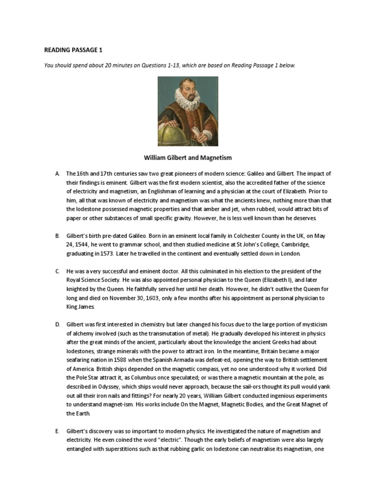 William Gilbert: Father of Magnetism | PDF | Magnetism | Magnet