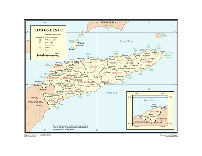 Timor Leste City and District Map | PDF