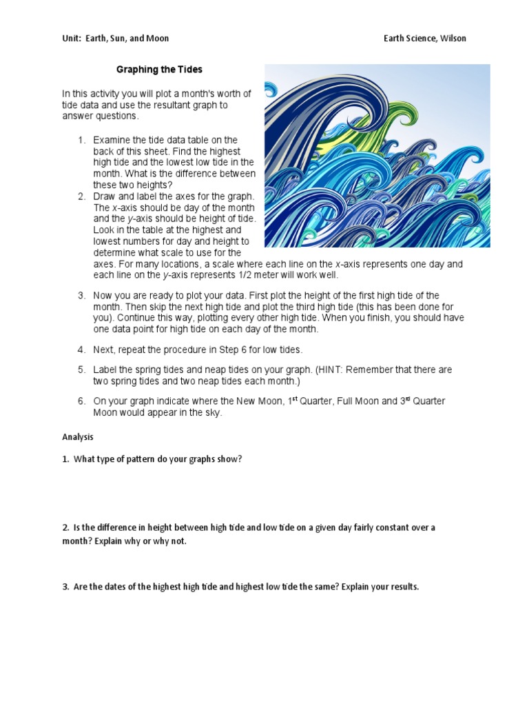 Graphing Tides Activity Guide | PDF | Tide | Scientific Method
