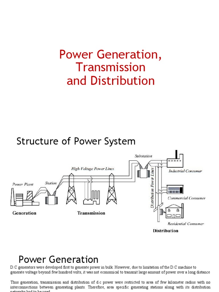 Power Generation, Transmission and Distribution | PDF | Electrical ...