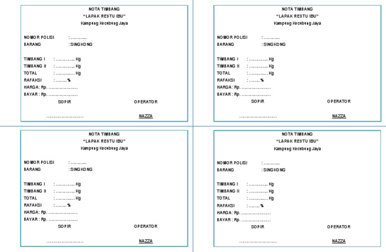 Timbang Singkong | PDF