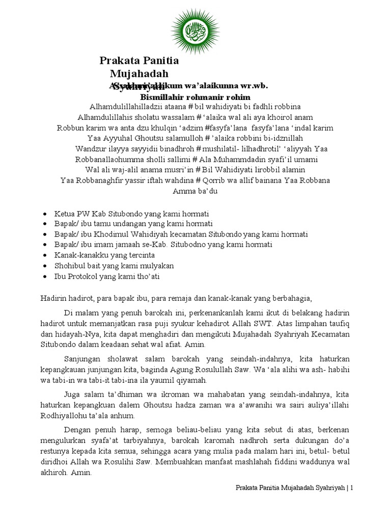 Prakata Panitia | PDF