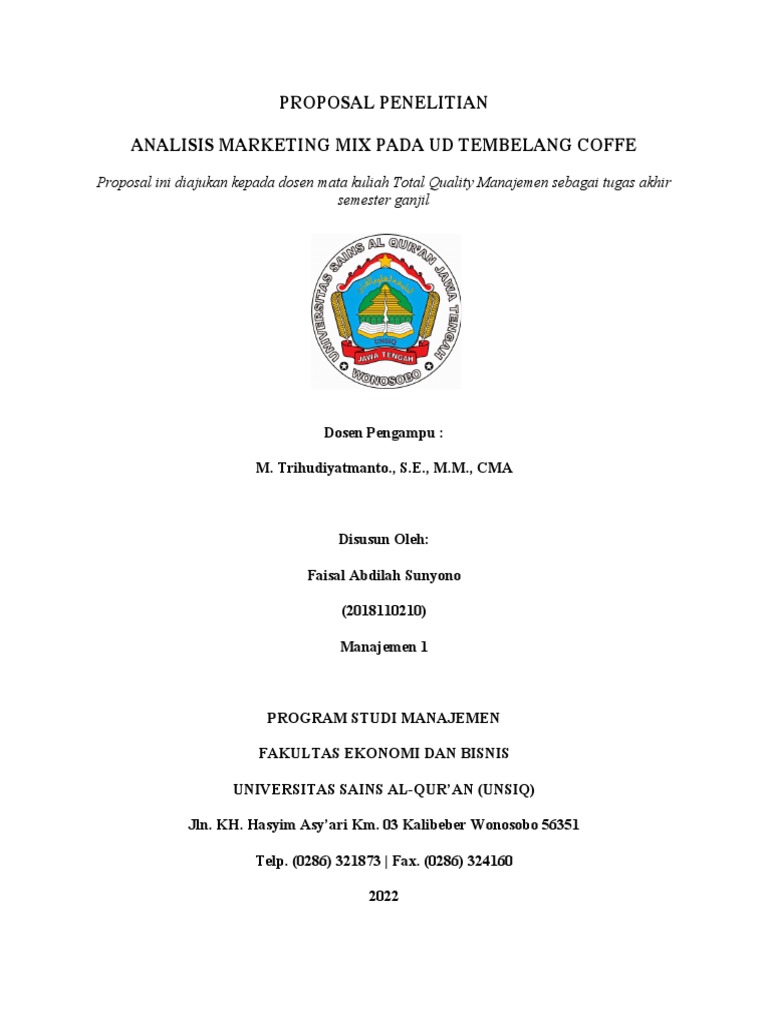 UAS NYONO Proposal Pak Uut | PDF