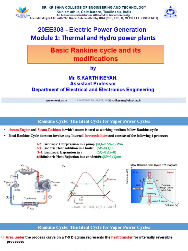 Basic and Modified Rankine Cycle Overview | PDF | Steam | Continuum ...
