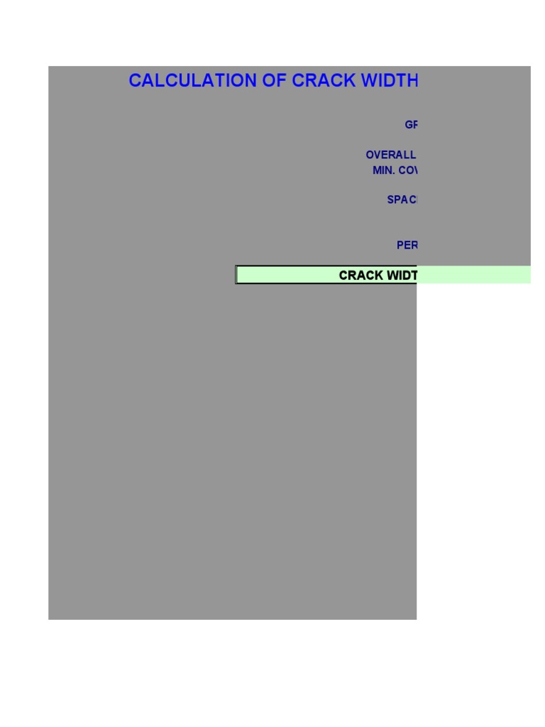 Crack Width Calculation IS:456 | PDF | Stress (Mechanics) | Mechanical ...
