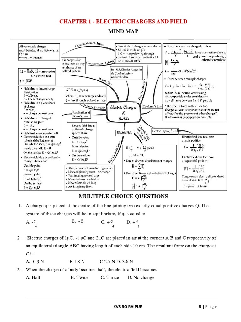 Understanding Electric Charges and Fields through Multiple Choice ...