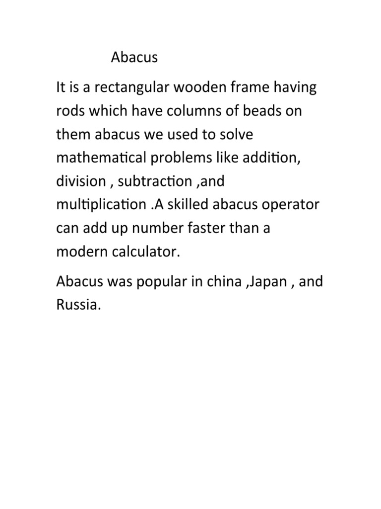 Abacus: A Guide to Mathematical Solutions | PDF | Teaching Methods ...