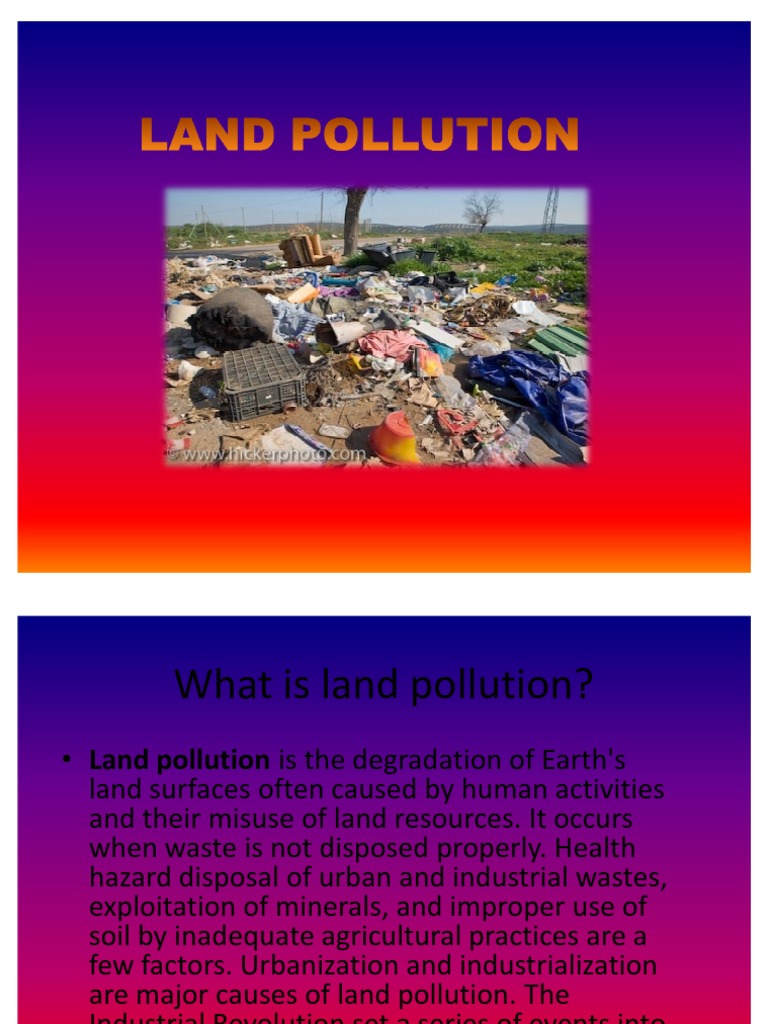 Land Pollution | PDF | Municipal Solid Waste | Waste