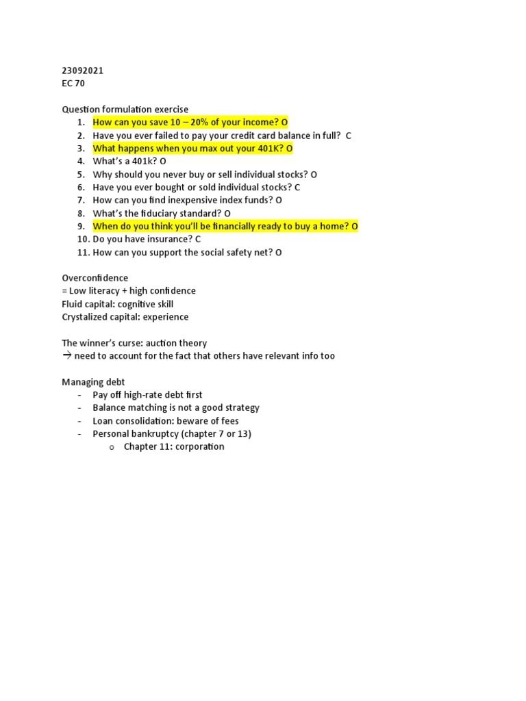 Personal Finance Strategies and Insights | PDF