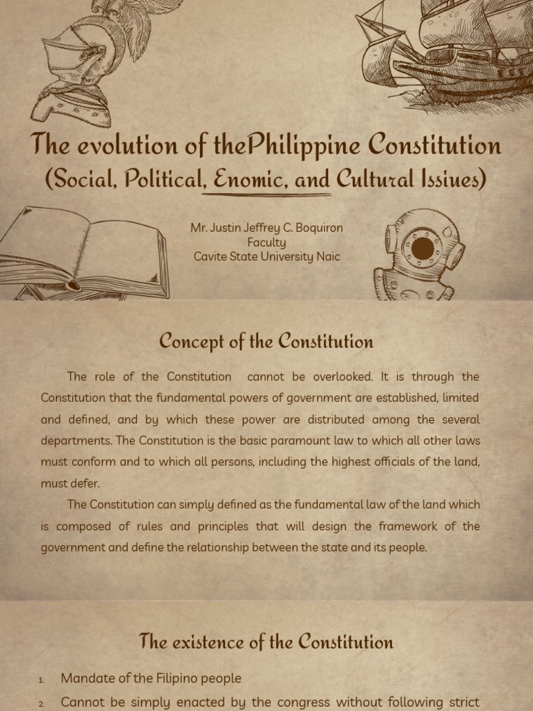 Evolution of The Philippine Constitution | PDF | President Of The ...