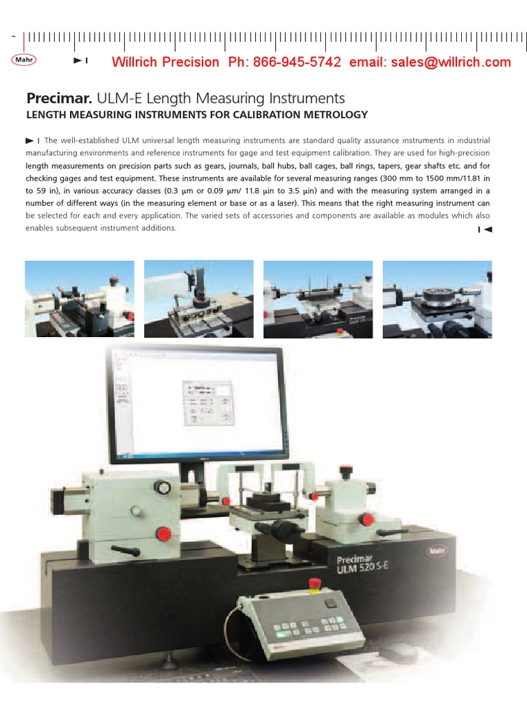 Precimar. ULM-E Length Measuring Instruments | PDF | Calibration ...