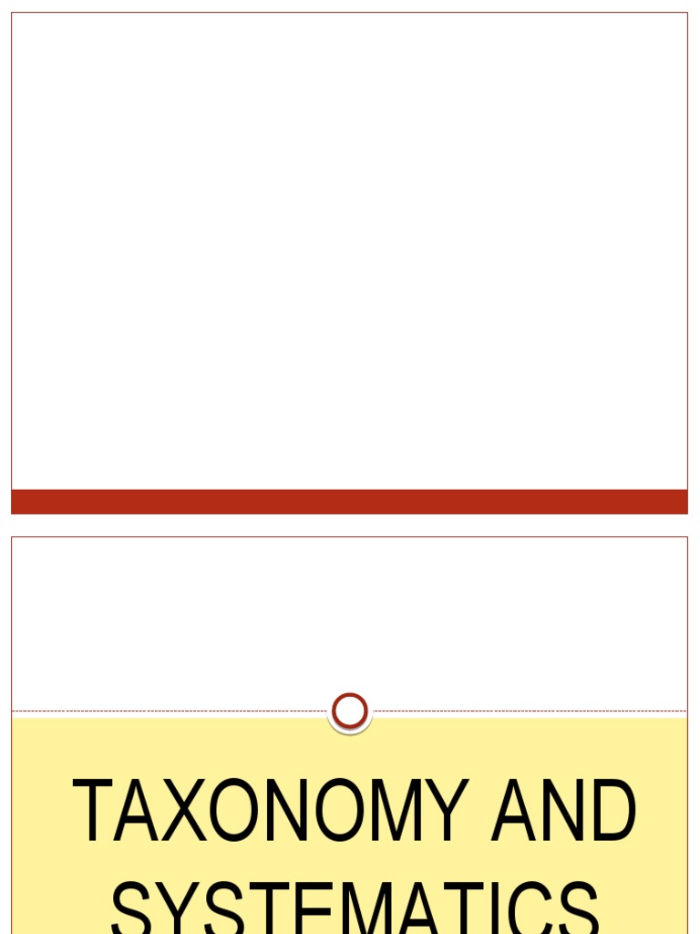 Taxonomy and Systematics | PDF | Taxonomy (Biology) | Species