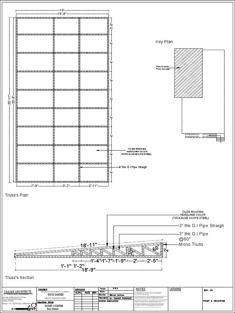Key Plan: 3" THK G.I Pipe Straigh | PDF | Architect | Architectural Design