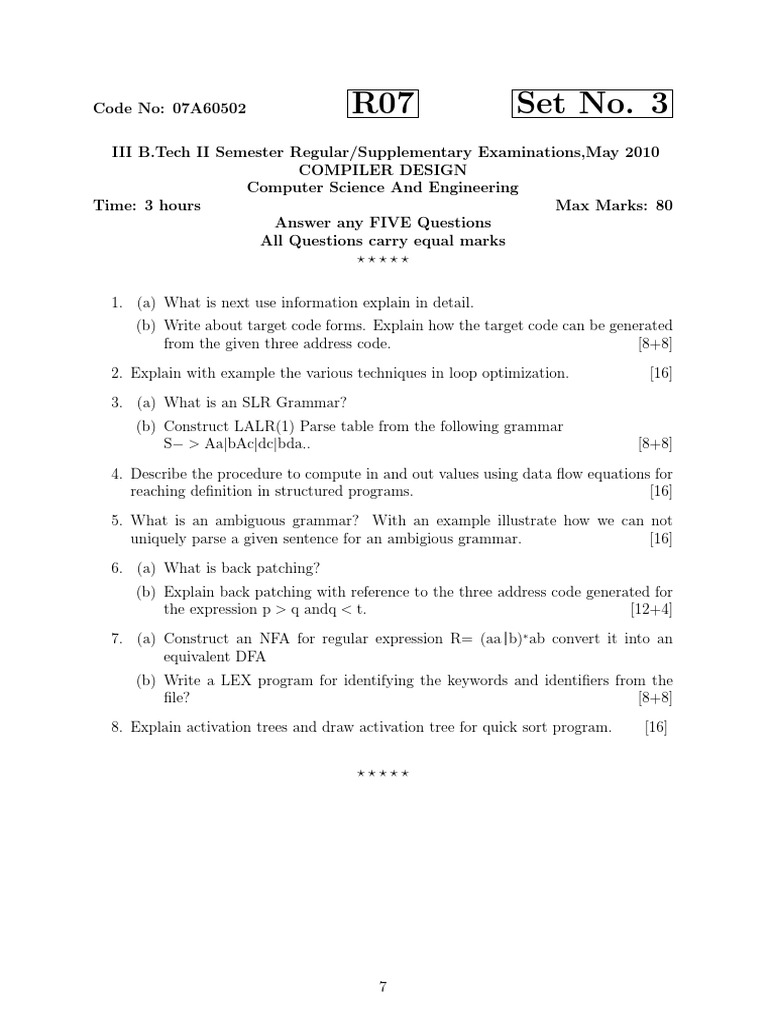 Compiler Design | PDF