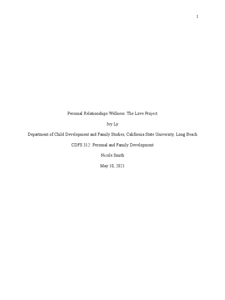 PRW Assignment | PDF | Attachment Theory | Gender Role