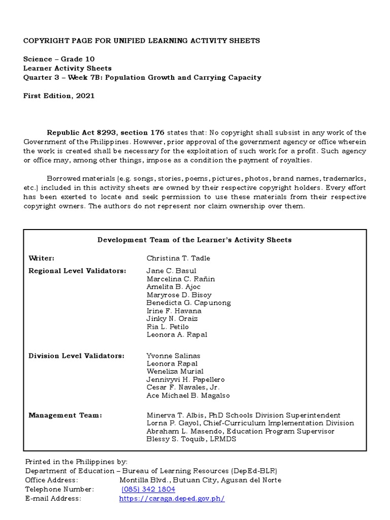 S10 Q3 Week-7b | PDF | Logistic Function | Death