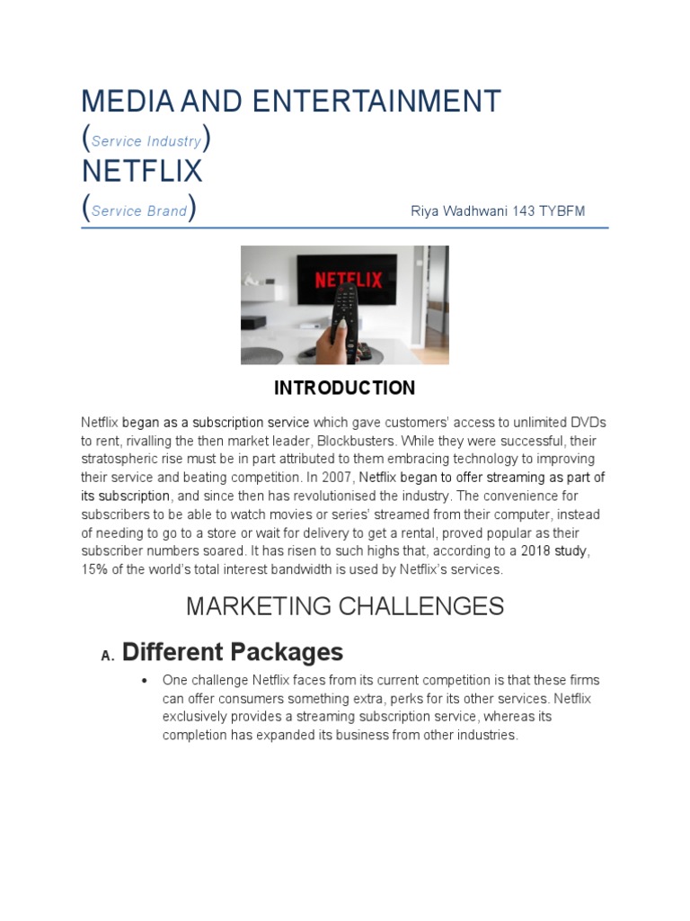 Netflix An Introduction | PDF | Netflix | Streaming Media