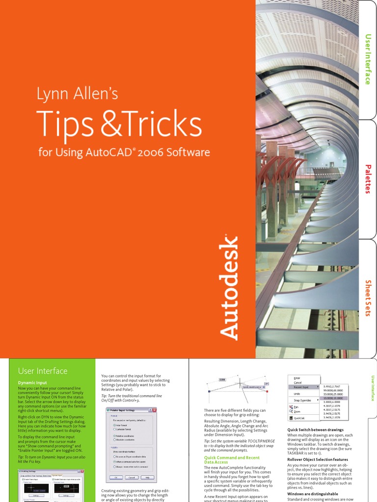 Autocad 2006 Tips And Tricks Booklet Pdf Command Line Interface Menu Computing