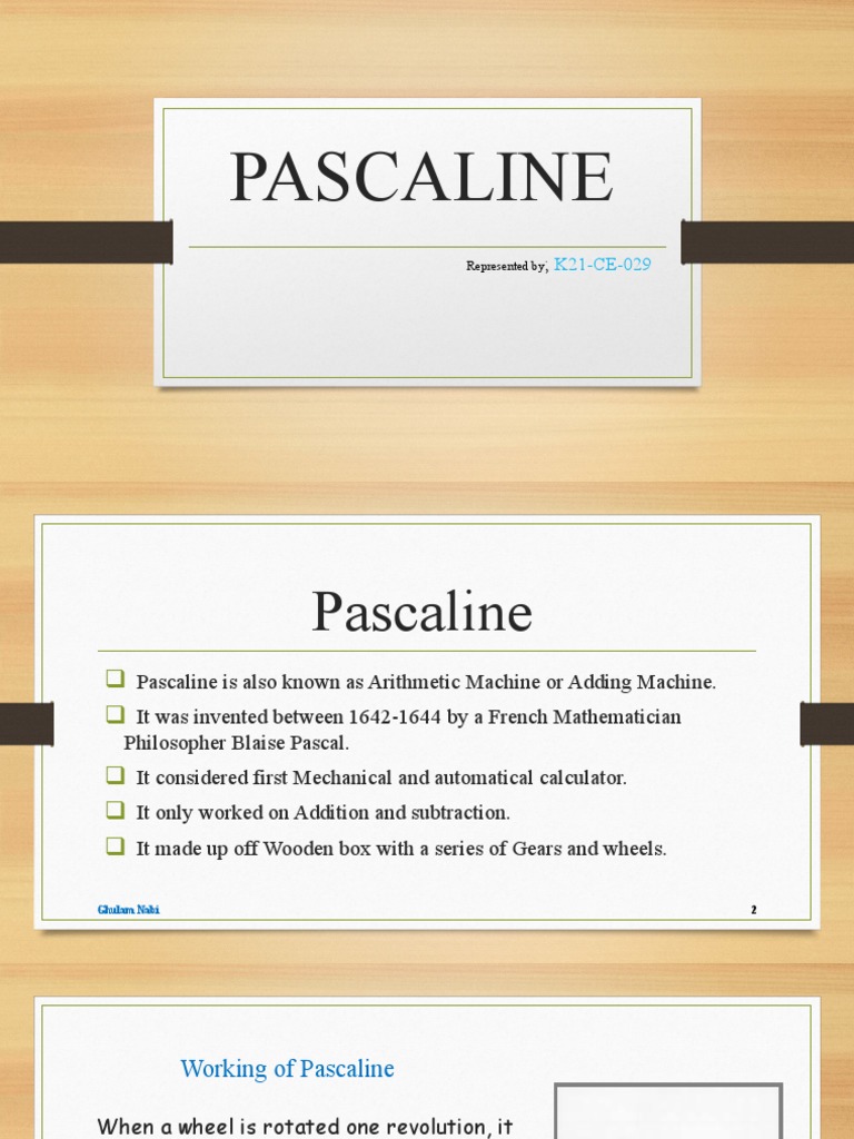 PASCALINE | PDF