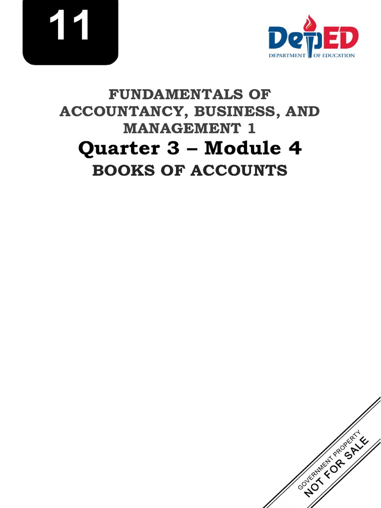 Quarter 3 - Module 4: Books of Accounts | PDF | Debits And Credits ...