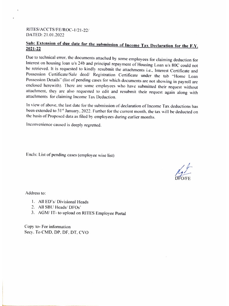 Income Tax Declaration F.Y. 2021-22 | PDF | Business | Money