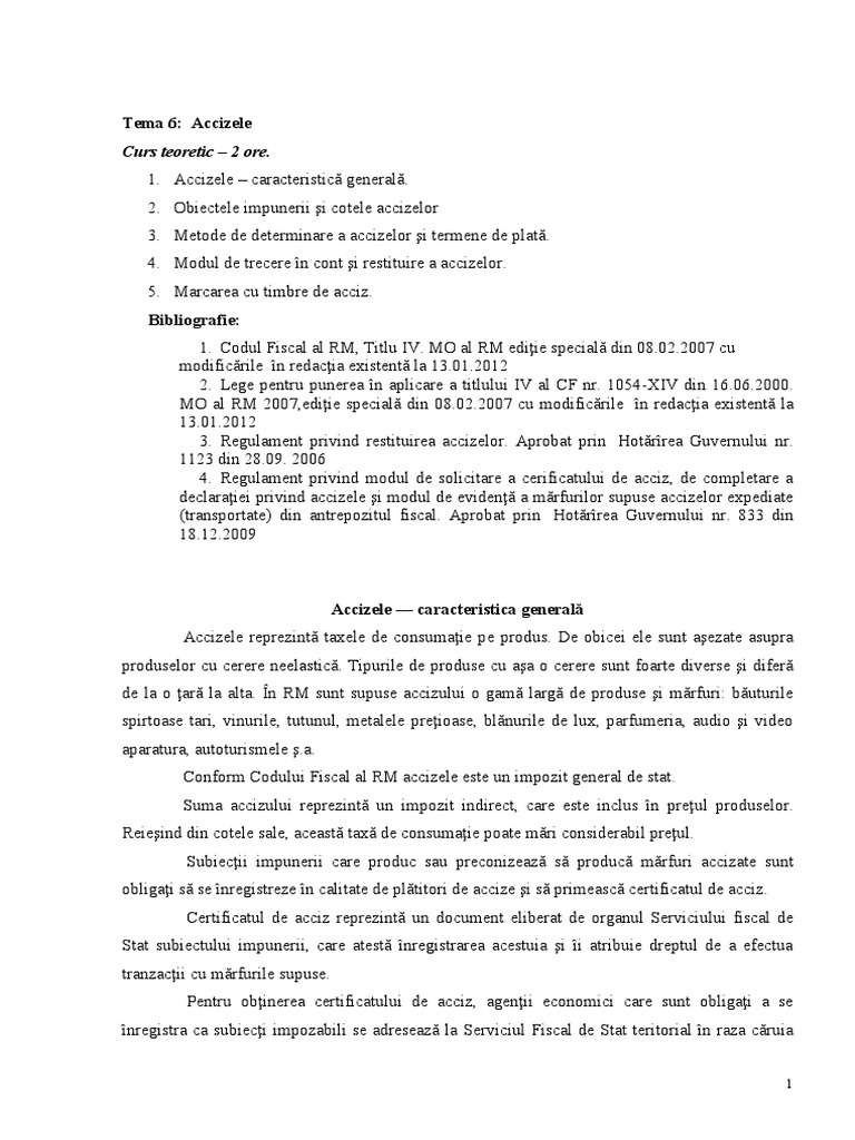 Fiscalitate 2021 Accizele | PDF