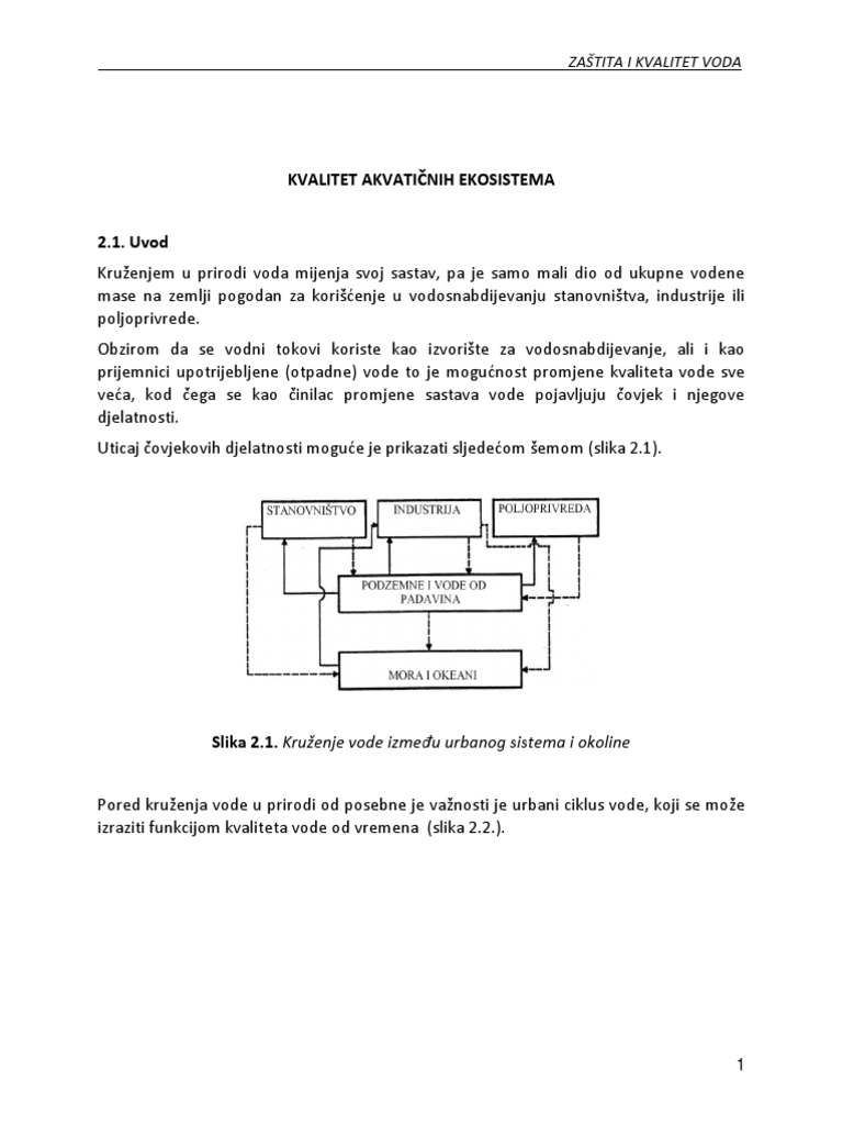 Kvalitete I Karakteristike Vodotoka ZKV | PDF