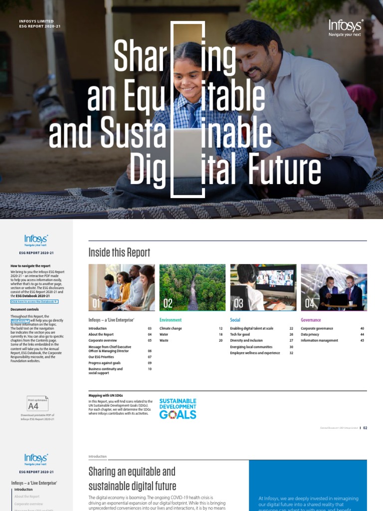 Infosys Esg Report 2020 21 | PDF | Sustainability | Governance
