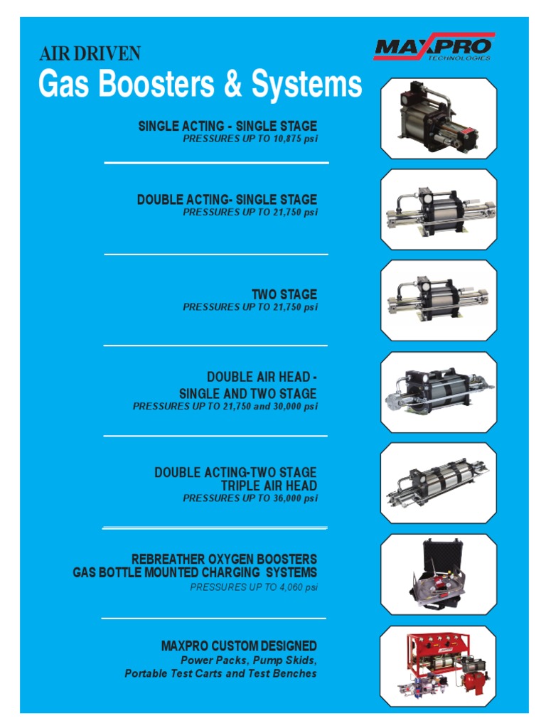 Gas Booster Brochure R9 | PDF | Valve | Atmosphere Of Earth