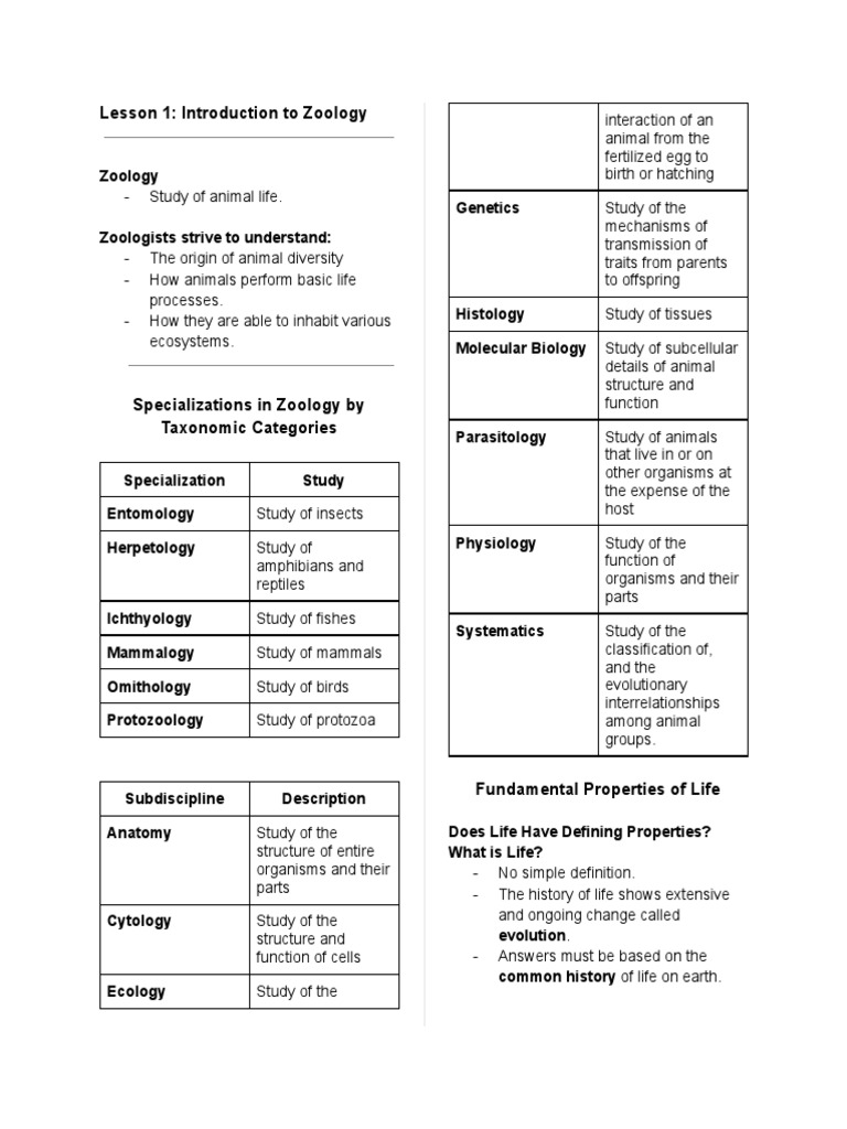 General Zoology (Notes) | PDF | Heredity | Evolution