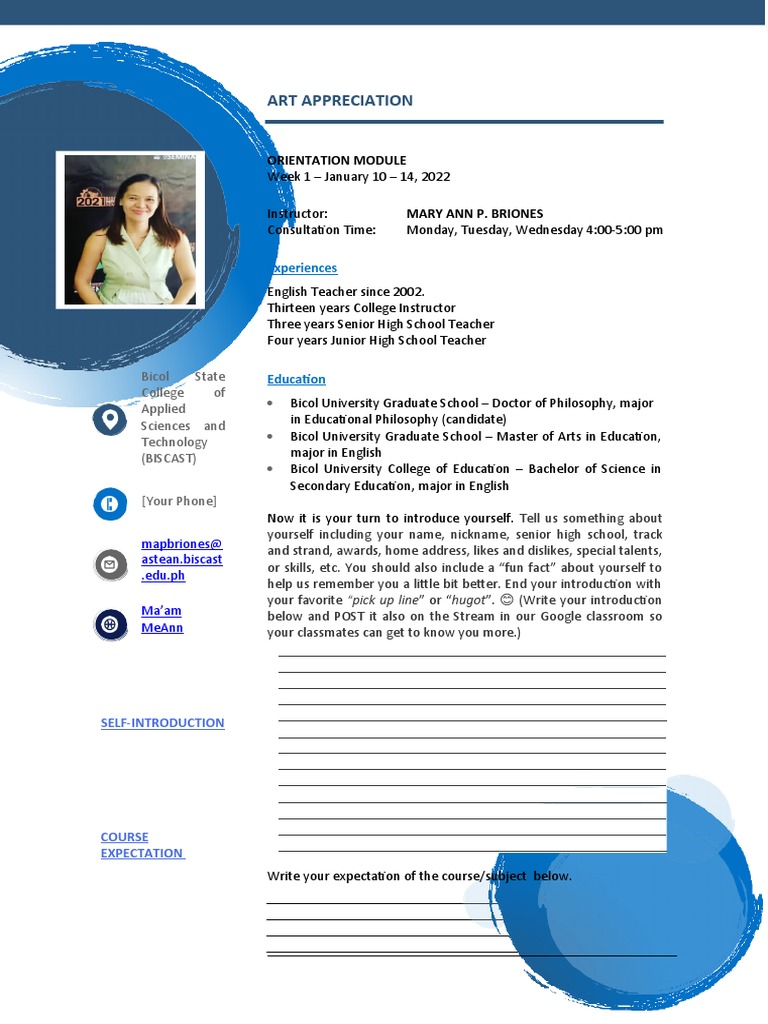 Joanna Marie Visaya Fanuncio Orientation Module Pdf Career Growth