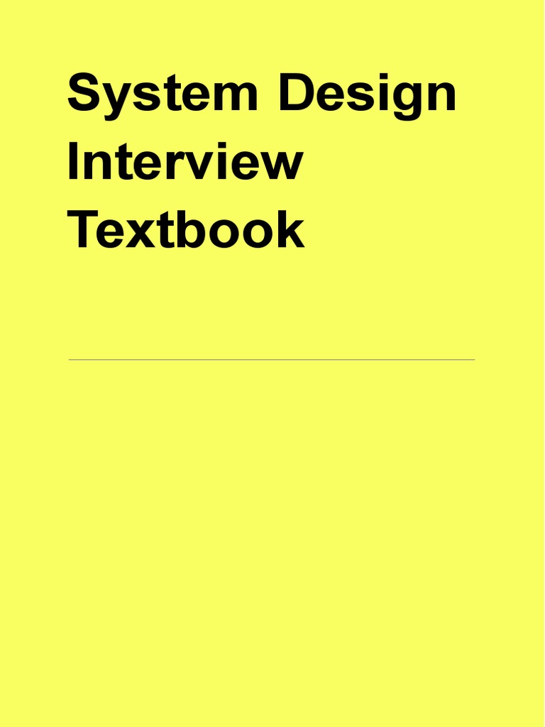 System Design Interview Textbook | PDF | Replication (Computing ...