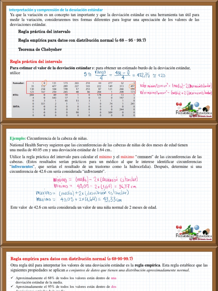 Clase - 08 Prob y Estadistica | Descargar gratis PDF | Desviación Estándar | Media