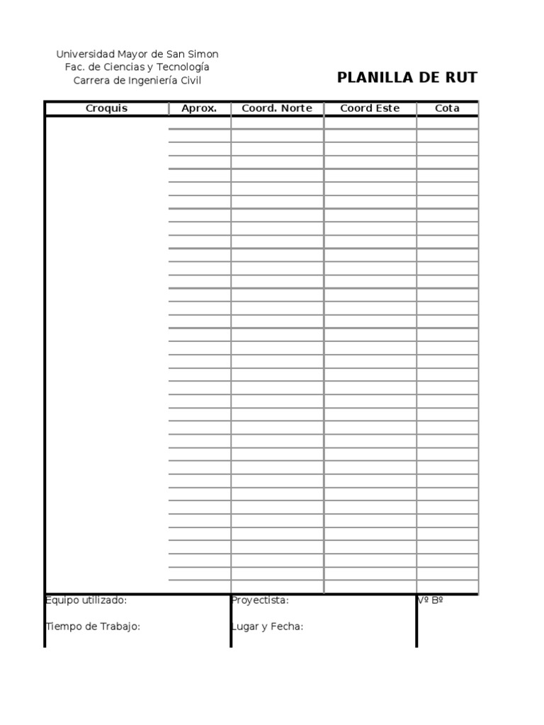 Planilla de Ruteo | PDF