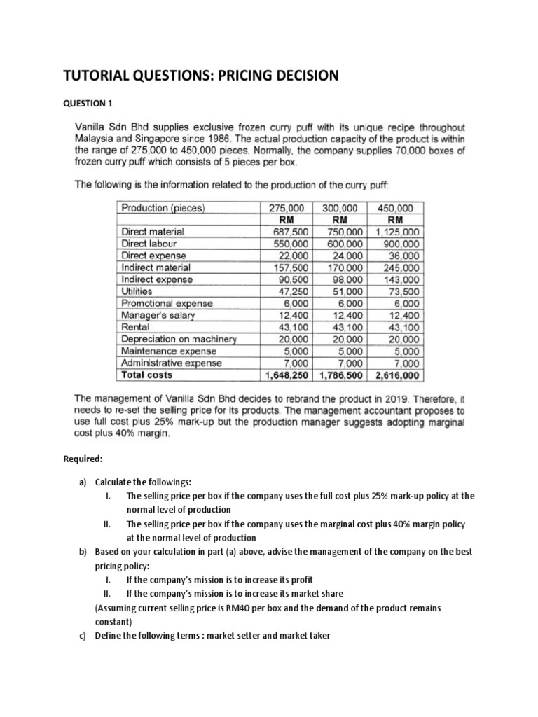 Pricing Strategies and Cost Analysis Guide | PDF | Cost | Cost Of Goods ...