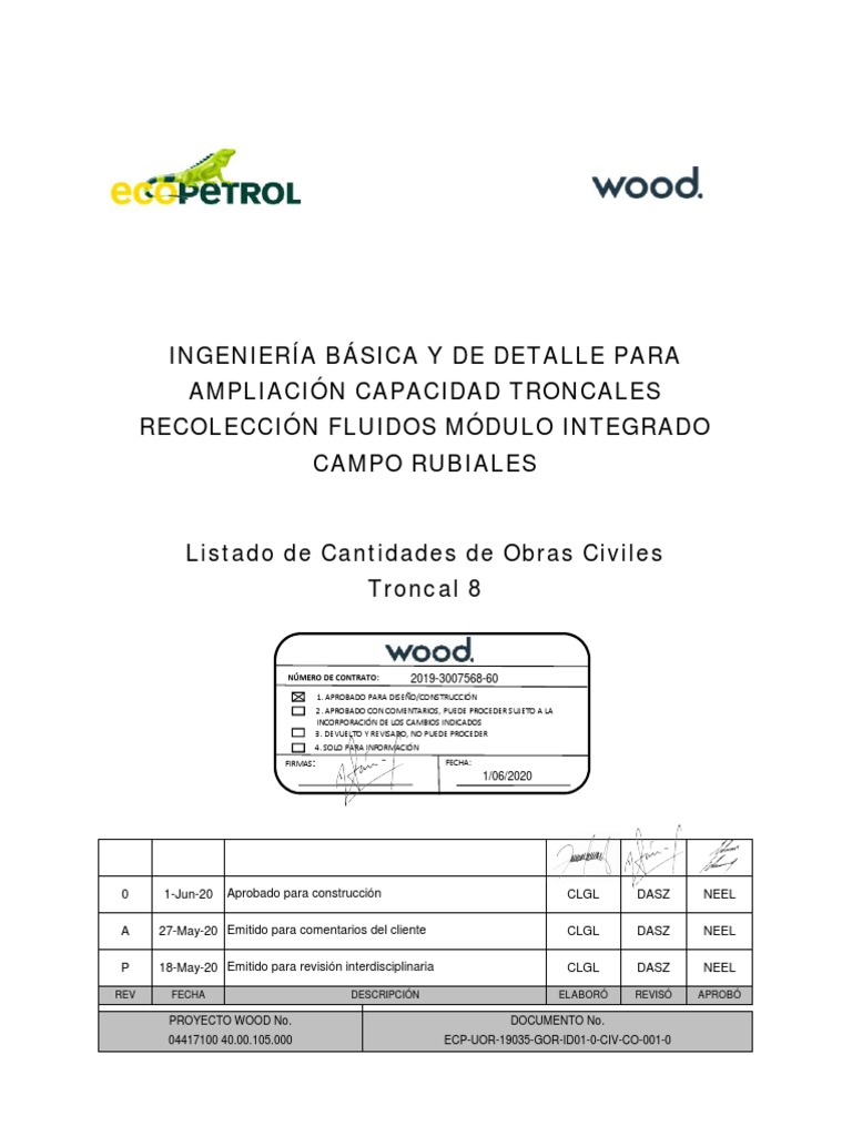 Ecp Uor 19035 Gor Id01 0 Civ Co 001 0 | PDF | Ingeniero civil ...